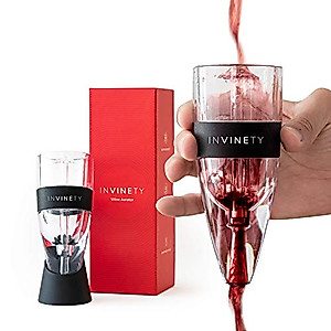 Wine Aerator by Invinety | All in one Diffuser, Decanter and Oxygenator | Enhance Wine Flavors with a Smoother Finish | Premium Aerating Decanter