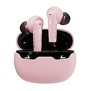 Black Shark Bluetooth Earbuds Wireless Earbuds with Emoji LED Light, Gaming Earbuds with 45ms Ultra Low Latency, Bluetooth 5.1, Music and Gaming Dual Modes, 24H Playtime, IPX5 Waterproof- Pink