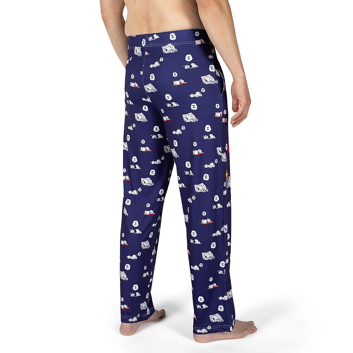 BRIEF INSANITY Snoopy Unisex Lounge Pajama Pants - Comfy, Loose-Fit, Ultra-Soft - Snoopy Lazy Days Sleep Bottoms (Medium)