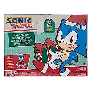 Sonic The Hedgehog Advent Calendar - 24 Surprises with Exclusive Collectible 2.5 Inch Holiday Action Figures!