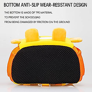 EANLOLY Toddler Backpack, 3D Cute Cartoon Animal Preschool Kids Backpack, with Chest Strap & Bottle Holder, Neoprene Waterproof Bookbag, School Lunch Backpack for Boys Girls, Yellow Duck