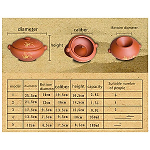 XICHENGSHIDAI Ceramics Steam Cooker, Traditional Yunnan Clay Casserole Stockpots for Stew Chicken Soup, Steam Vegetables and Corn or Cook Fitness Food 1400ml