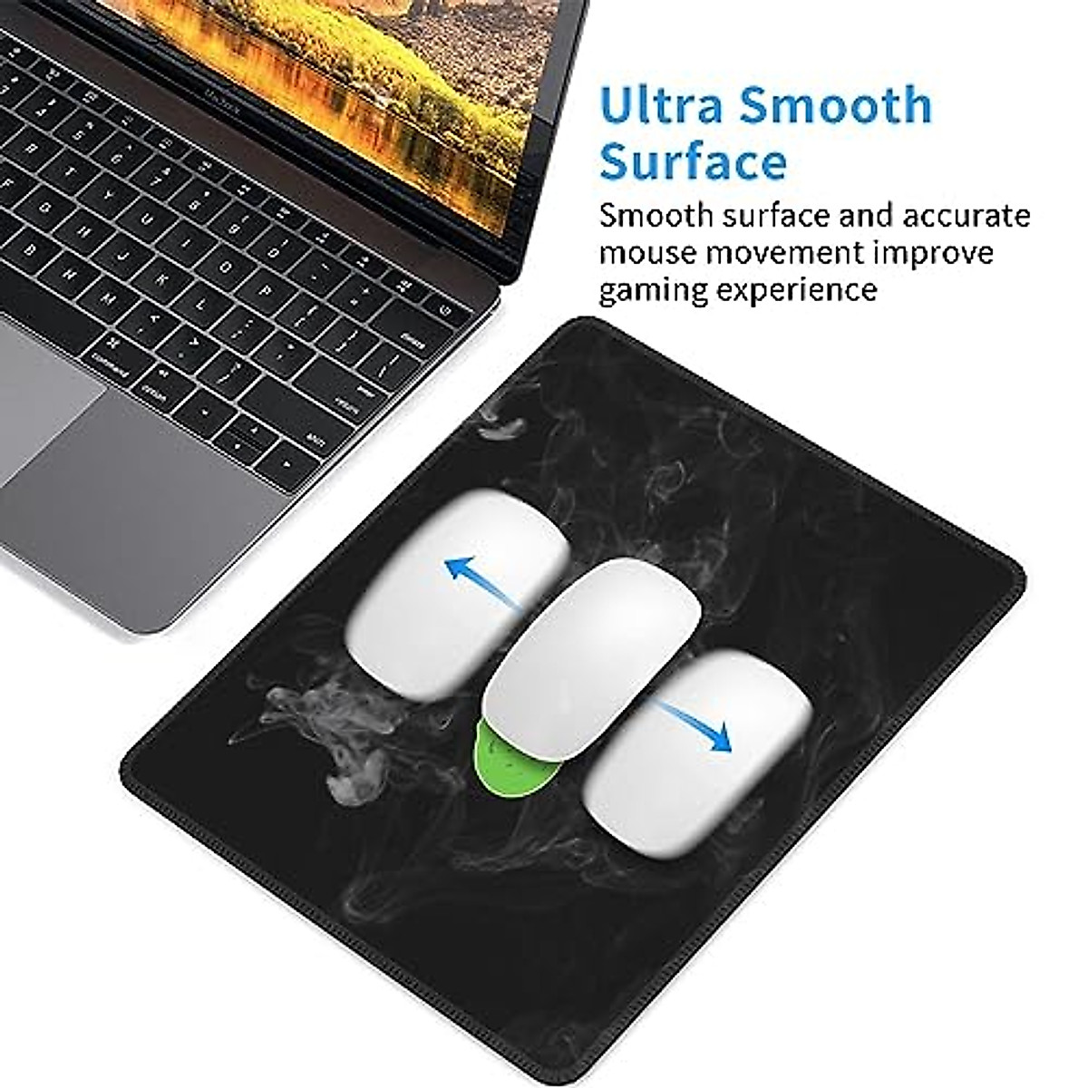 Mouse Pad Anti-Slip Waterproof Mousepad for Computer Laptop Office Pickle Slut Logo Home 10x12in