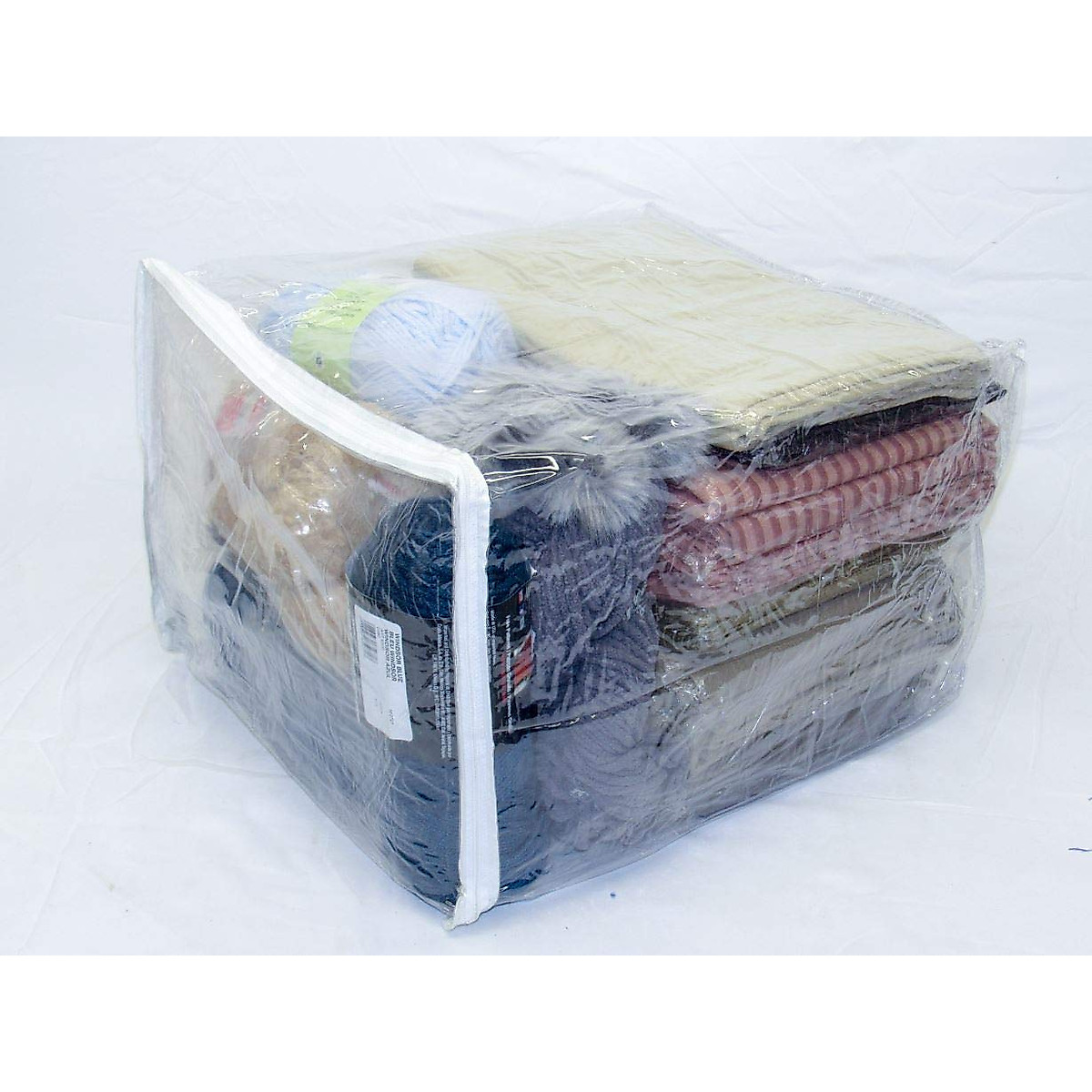5-Pack Clear Vinyl Zippered Storage Bags 15 x 18 x 12 Inch