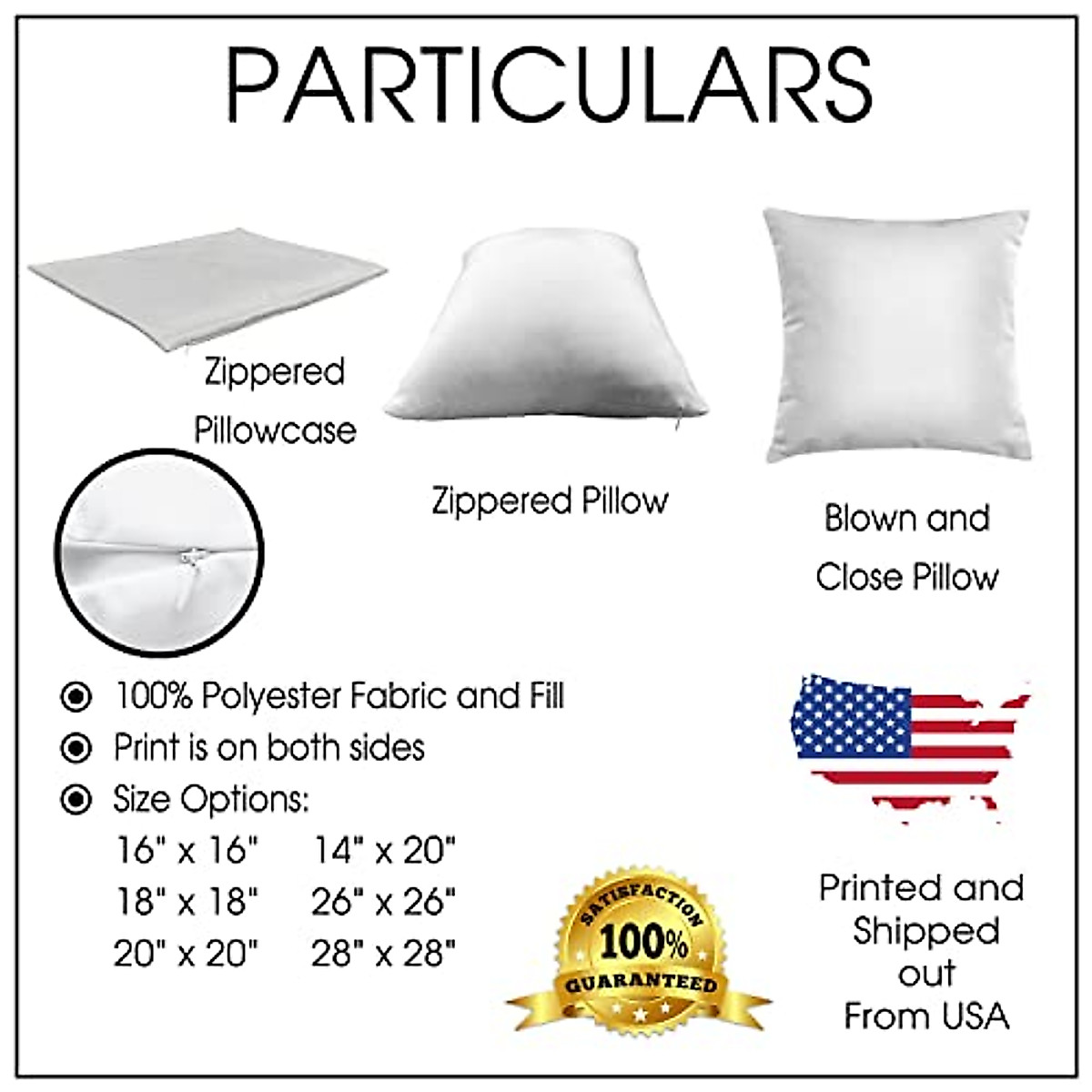 Personalized Pillow w Photos Collage - Customized Pillowcase with 3 Pictures and Text - Custom Birthday Wedding Gift for Couple Family Friend - 18x18