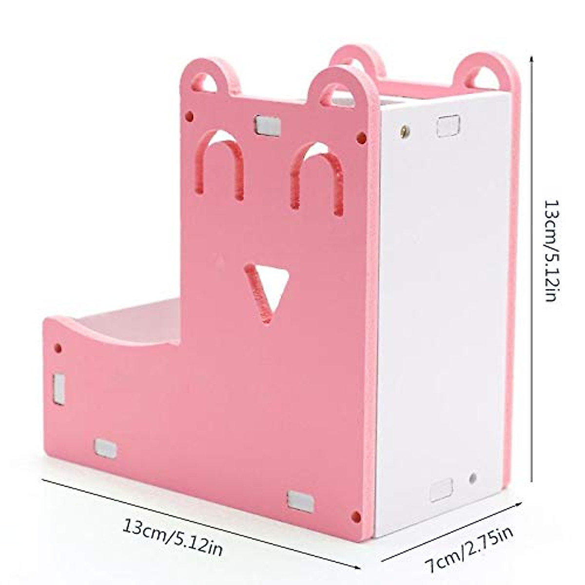 2in1 Hamster Automatic Water Drinker Base Bottle Dispenser Feeder Hanging Small Animals Guinea Pig Squirrel Rabbit Drinking Head Pipe Fountain (Pink)