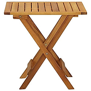 vidaXL Solid Wood Outdoor Coffee Side Table Folding Square Patio Deck Garden