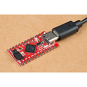 SparkFun Qwiic Pro Micro - USB-C (ATmega32U4) - Compatible with Arduino development board 5V/16MHz microcontroller AP2112 3.3V Voltage Regulator Castellated PTH pin pads Reset button Maximum 6V input