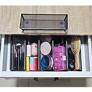 YuGtcen Silverware Organizer 6 Pcs, 8.7 Inch, Silverware Tray for Drawer for Kitchen Flatware & Utensil Storage, Mesh Drawer Dividers Cutlery Organizer in Drawer for Flatware, Spoon, Knife, Cosmetic