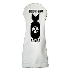 Dropping Bombs White Sunfish Leather Driver Golf Club Headcover