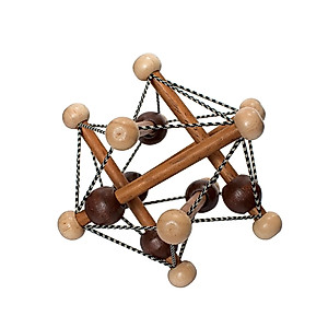 Manhattan Toy Artful Skwish Wooden Baby Rattle and Motor Skill Activity Toy for Infants and Toddlers