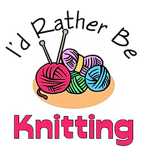 CafePress I'd Rather Be Knitting Mug Ceramic Coffee Mug, Tea Cup 11 oz