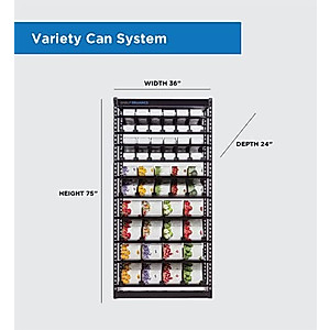 Can Rotation Organizer | Large Canned Food Organizer For Pantry | Black Large Food Rotation System | Harvest | Shelf Reliance (Can Rotation Organizer 3-117 oz (Small, Medium, Large))