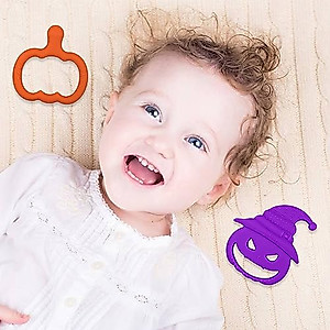 Anditoy 8 Pack Halloween Teething Toys Halloween Teether for 3-12 Months Baby Toddlers Halloween Treat Bags Gifts