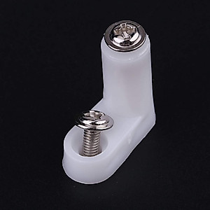 Crazy Sales Arcade Gaming, Plastic White Plastic Feet Steel 100pcs Mounting Feet, for Arcade Home Arcade Gaming Board Fixing Gaming Board