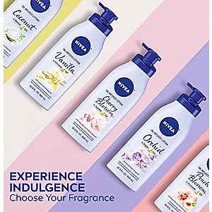 NIVEA Vanilla and Almond Oil Infused Body Lotion, 50.7 Fl Oz, Pack of 3