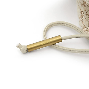 UNDERCONTROL Classic Round Shape Brass Pipe Label Tweed Pattern Size Adjustable Unisex Painter French Beret Korea Hunting Hat (Bean Tweed/D Beige)