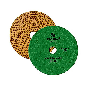 Stadea PPW116X 4" Diamond Granite Polishing Pads Set For Granite Quartz Stones Polish