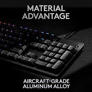 Logitech G513 RGB Backlit Mechanical Gaming Keyboard with GX Blue Clicky Key Switches (Carbon)