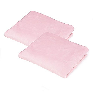American Baby Company 2 Pack Heavenly Soft Chenille Fitted Crib Sheet 28" x 52", Warm and Cozy Neutral Chenille Sheet, Pink, for Boys and Girls, Fits Crib and Toddler Bed mattresses