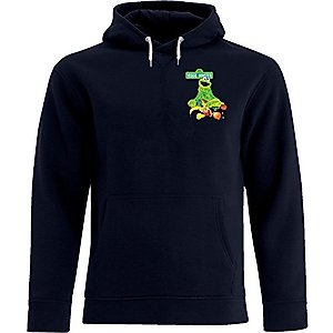 BSW Men's Veggie Monster Cookie Vegan Meme Crest Hoodie 4XL Navy