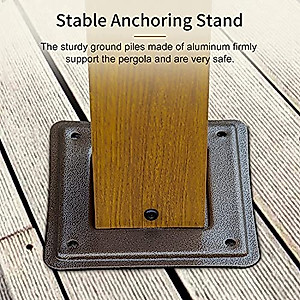 Domi 10' X 13' Outdoor Retractable Pergola Canopy, Aluminum Patio Pergola, Sun Shade Shelter for Backyards, Gardens, Patios, Deck, Ideal for BBQ, Party, Beach and More, Wood-Looking