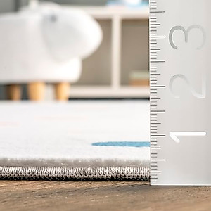 nuLOOM Calla Kids Polka Dot Nursery or Playroom Area Rug, 4x6, Multi