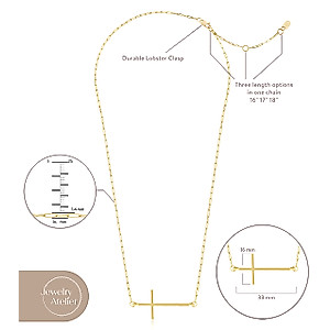 Jewelry Atelier Gold Filled Pendant Necklace Collection - 14K Yellow Gold Filled Pendant Necklace with Solid Clip Chain for Women (Different Sizes and Styles with Extension/Adjustable Chain)