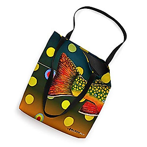 Black Fly Brook Trout Skin Fly Fishing Tote Purse Gear Bag Tote Bag