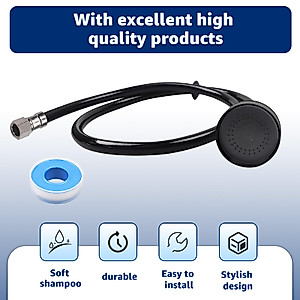 Aomitop Shampoo Bowl Sink Hose with Sprayer,Salon Spray Head Attachment for Shampoo Bowl Faucet Vacuum Breaker, Salons Sink, Barber Shop, Spa, 1/4" Thread