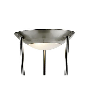 Adesso Home 5233-22 Transitional Two Light Floor Lamp from Odyssey Collection in Pwt, Nckl, B/S, Slvr. Finish, Steel