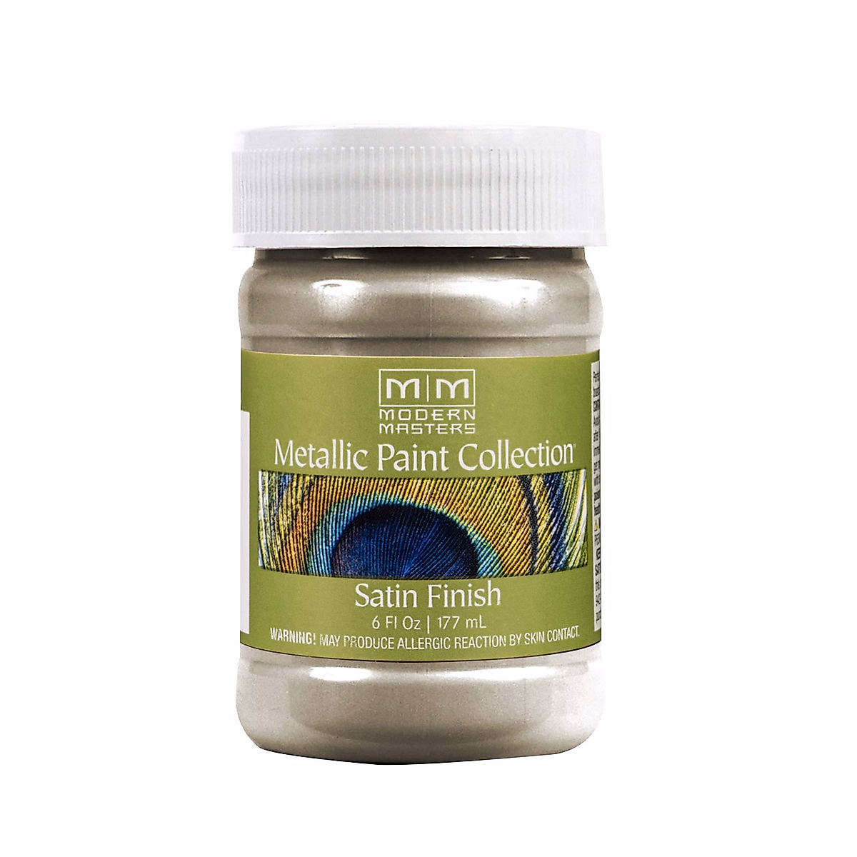 6 oz Modern Masters ME206 Champagne Metallic Paint Collection, Satin Water-Based Decorative Metallic Paint