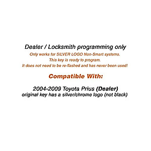 For 04-09 Toyota Prius Keyless Entry Remote Smart Key W/Insert MOZB31EG