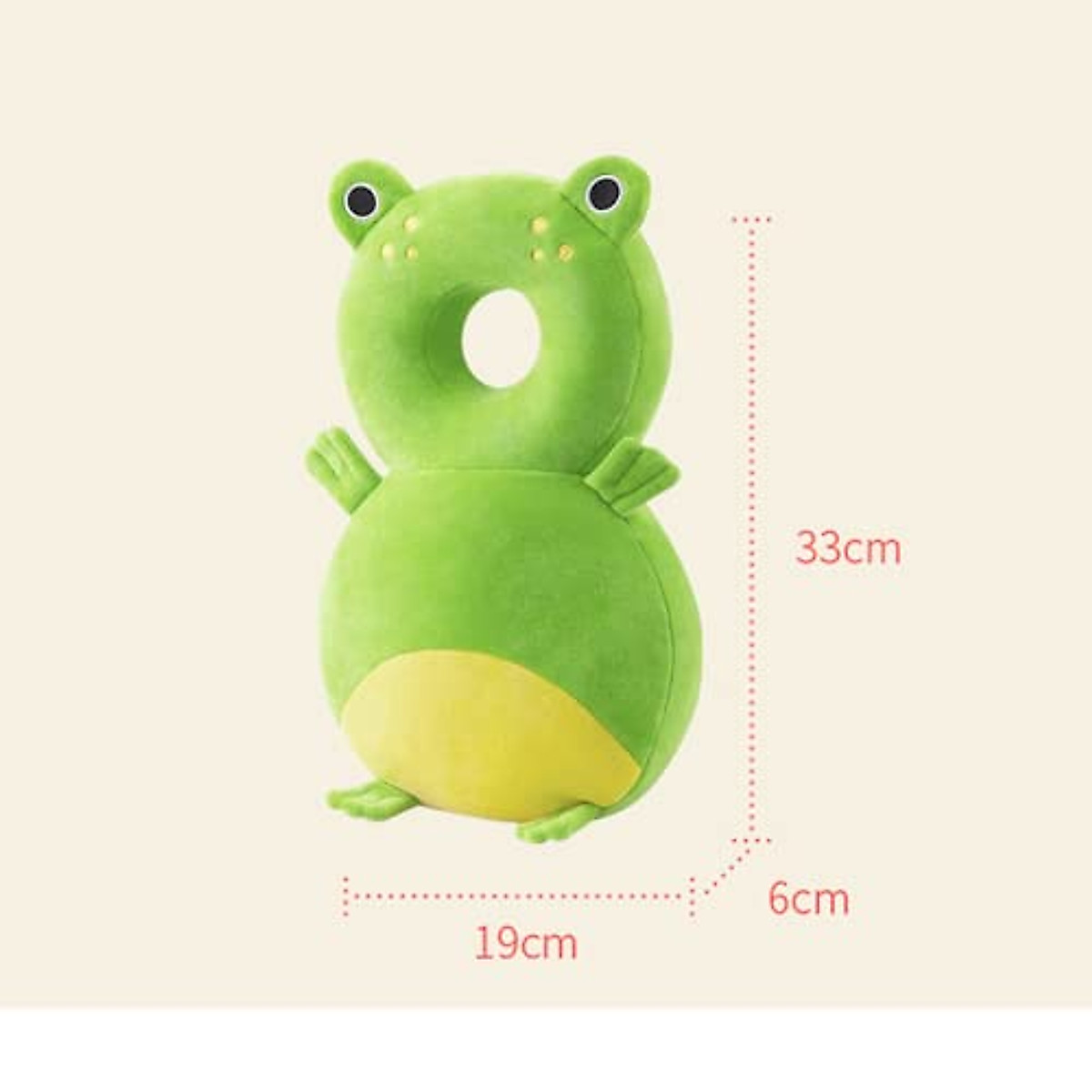 TONGMAN Baby Head Protector,Toddlers Head Safety Pad Cushion, Adjustable Infant Safety Pads ，Toddler Head Super Gift (Frog)