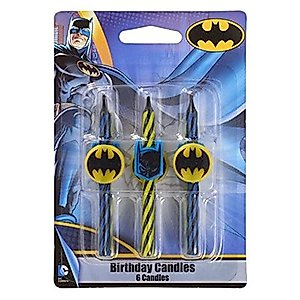 Batman Birthday Cake Candles - 6 pc