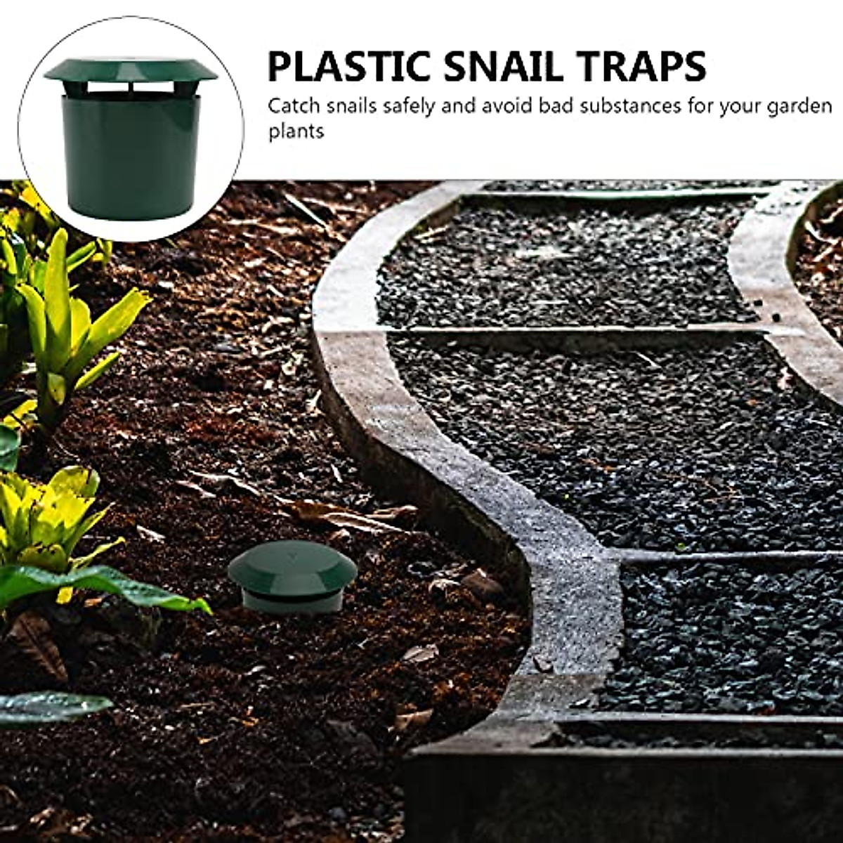 HANABASS 2pcs Killers Trapping Traps Catch for Garden Green Useful Practical Home Snail Catchers Supplies Tools