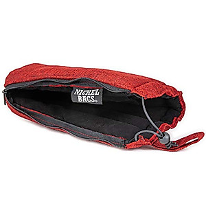 Nickel Bags Padded Drawstring Duffle Tube | Heavy Duty Duffle Bag with Protective Hemp Exterior for Glass Transportation (10 Inch, Red)