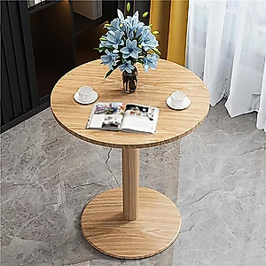 Dining Table, Coffee Table, 60cm Marble Effect Top Sofa Tables w/Sturdy Metal Frame, Modern Round Side Table for Kitchen, Dining Room, Cafe(Size:60 * 60 * 72CM,Color:C)