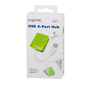 LogiLink Smile 4 Port USB 2.0 Hub - Green