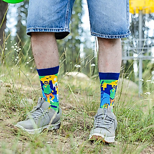 I'd Rather Be - Funny Socks For Men & Women - Gifts For Golfing, Hunting, Camping, Hiking, Skiing, Reading, Sports and more (US, Alpha, One Size, Regular, Regular, Playing Disc Golf)