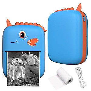 ZIZEV Mini Printer, Multifunctional Handheld Powerful Low Power Consumption Portable Printer with Paper Roll for Labels
