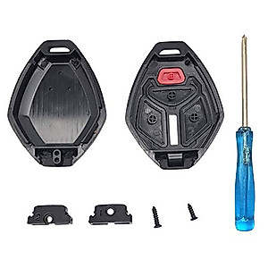 Keyless Entry Replacement Key Fob Cover Case fits for Mitsubishi Lancer Outlander 2007-2012 2006-2007 Eclipse 2006-2007 Galant Endeavor Remote Key Fob Shell