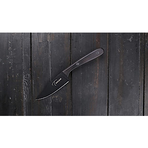 TOUCAN Black Paring Knife – Professional Kitchen Knife for Fruits and Vegetables – Premium Stainless Steel with Ergonomic Handle – 4-inch Blade for Chopping, Cutting, Peeling