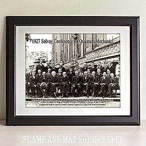 1927 Solvay Conference on Quantum Mechanics - 11x14 Unframed Art Print - Great Gift Under $15 for Scientists