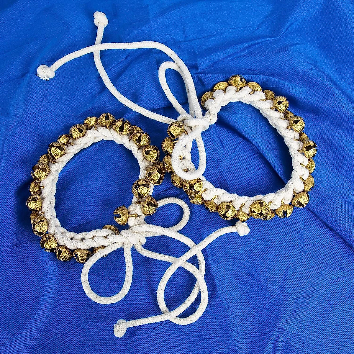 Arts Of India Ghungroo 50-50 Bells Pair, Ghungru 2 cm 14 No. Big Bells (Total 100 Bells) Dancing Bells ghungroo kathak 50 bells