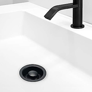 Kitchen Sink Flange Stopper Black - Universal Garbage Disposal Flange for Fit 3-1/2 Inch Standard Sink Drain Hole, Sink Flange Replacement Accessories