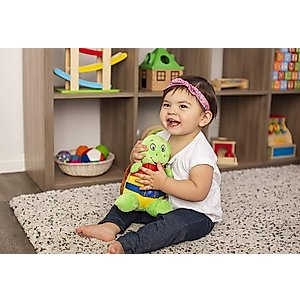 Buckle Toys - Bucky Turtle - Toddler Learning Activity - Develop Motor Skills and Problem Solving - Counting and Color Recognition - Sensory Stuffed Animal Travel Toy