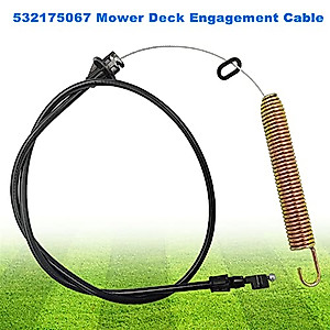 AILEETE 175067 169676 Deck Clutch Cable for Craftsman LT1000 LT2000 DLT3000 AYP Husqvarna Poulan Ryobi Riding Lawn Mowers with 42'' Deck, Replaces 532169676 532175067 Deck Engagement Cable
