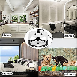 Meekear Flea Trap, Indoor Flea Lights Sticky Dome Bed Bug Trap with 2 Light Bulbs & 5 Sticky Pads, Plug-in Flea Killer Lamp Catcher for Inside Your Home, Pets & Children Safe