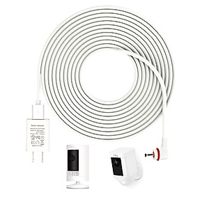 Charging Cable Adapter Barrel Plug for Stick Up Cam Battery/Plug-in 3rd / 2nd Gen & Spotlight Cam Battery, 16Ft /5M Power Charger Cable 3.5mm DC 5V 1A Weatherproof Continuous Charging